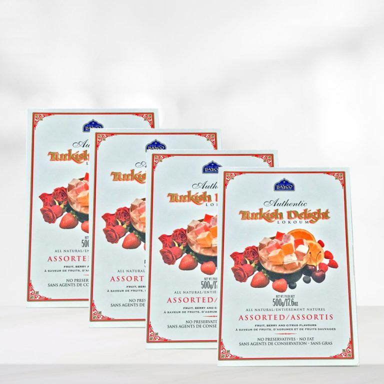 Assorted Turkish Delight 500G 4 Gift Boxes - Bayco Confectionery